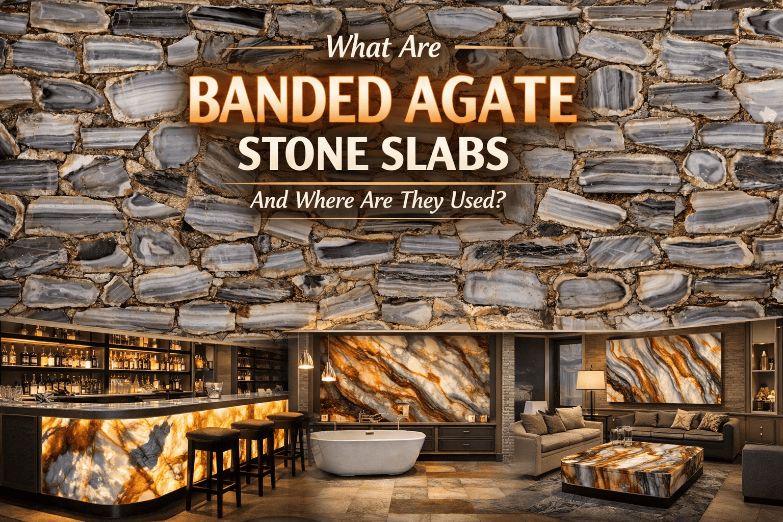 What Are Banded Agate Stone Slabs and Where Are They Used?